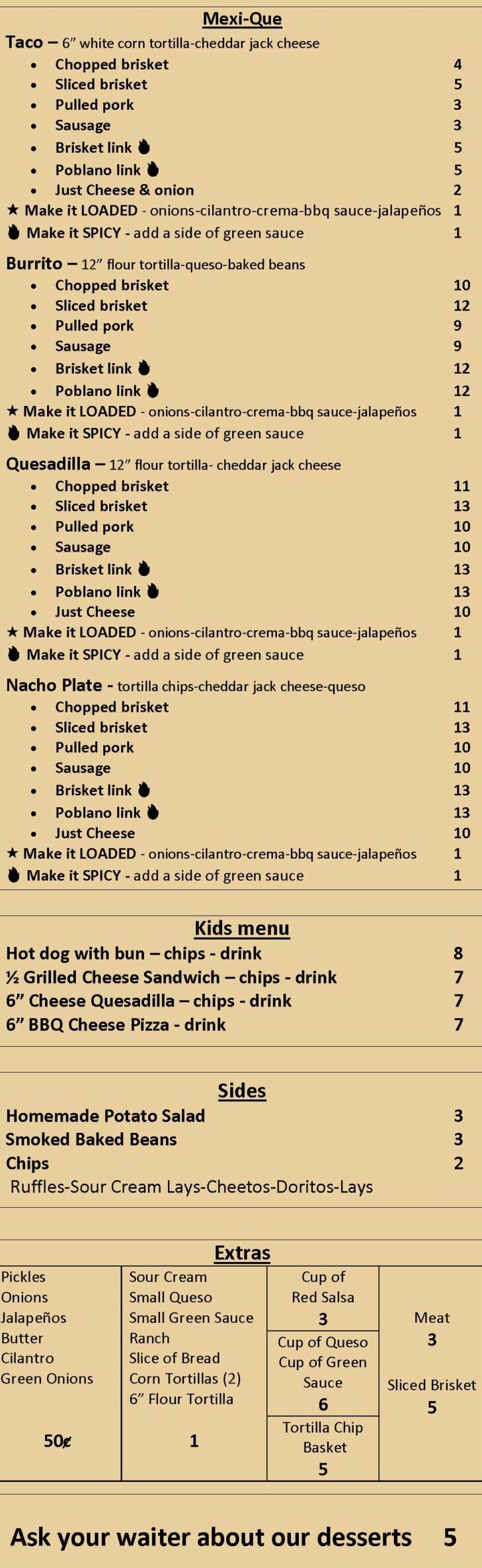 Menu – Sexton Mill